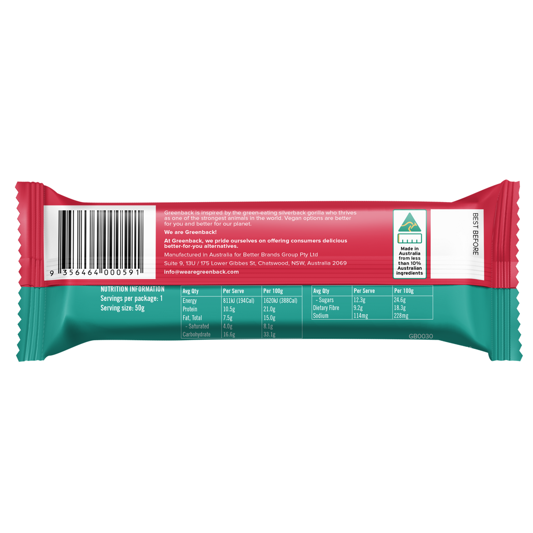 **NEW** Plant-Based Layered Choc Raspberry Protein Bar 50g x 12pk ...